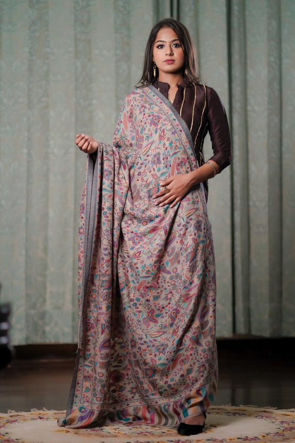 Fine Wool Multi Coloured Paisely Kani Shawl – The Shawl Studio